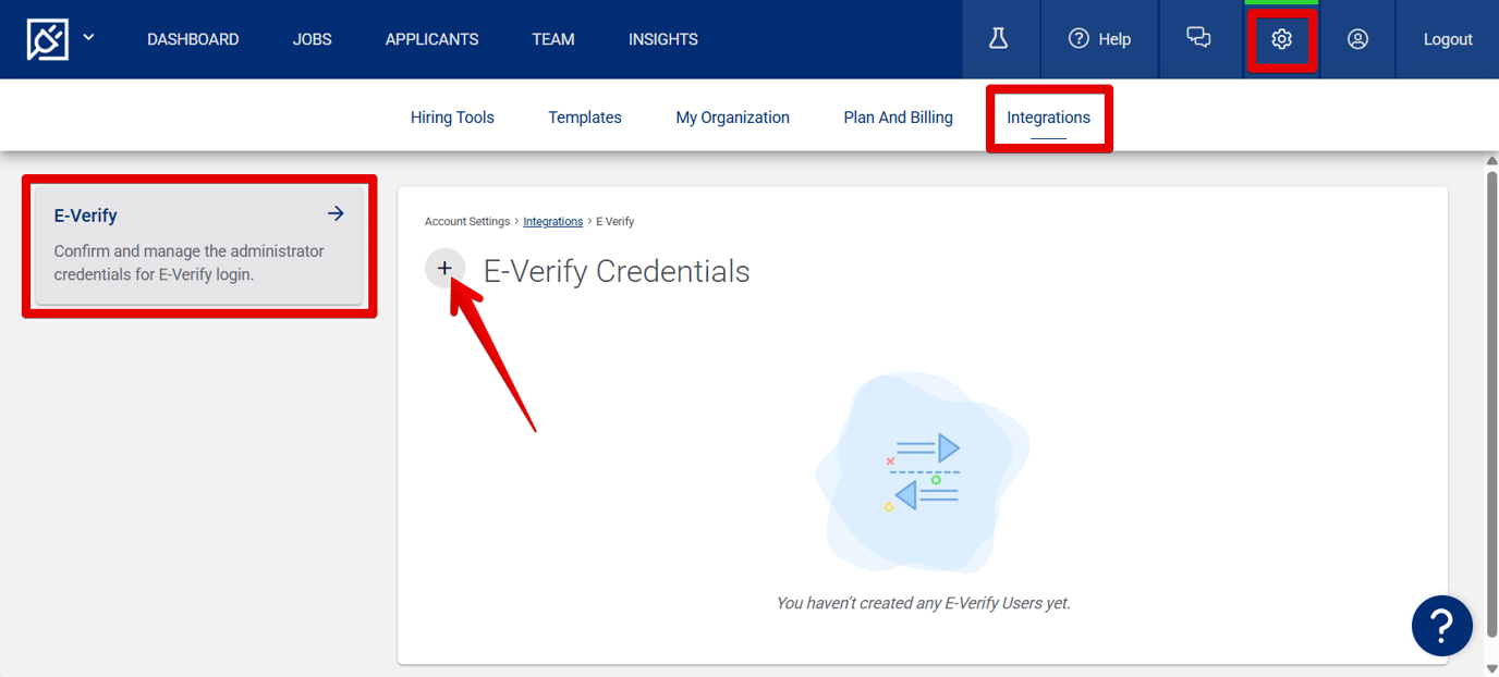 Setting up and using the E-Verify integration